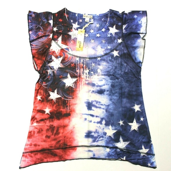 World unity | Tops | World Unity Americana Blouse Top S | Poshmark